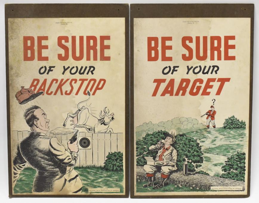 1940s National Rifle Assoc Nra Gun Safety Posters