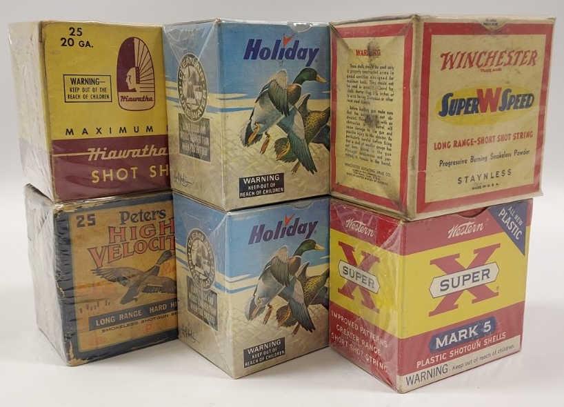 150 Vintage 20 Gauge Shotgun Shells In Boxes