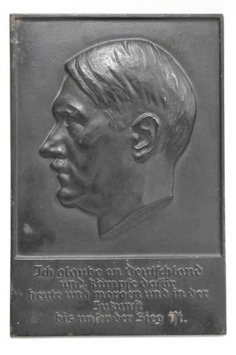 Adolf Hitler Cast Metal Wall Plaque In Relief (#1825A) on Jan 08, 2023 ...