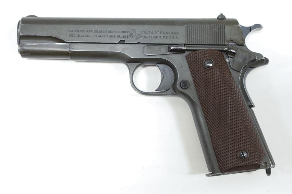 WW1 Colt Model Of 1911 U.S. Army .45 ACP Pistol (#0016) on Jan 08, 2023 ...