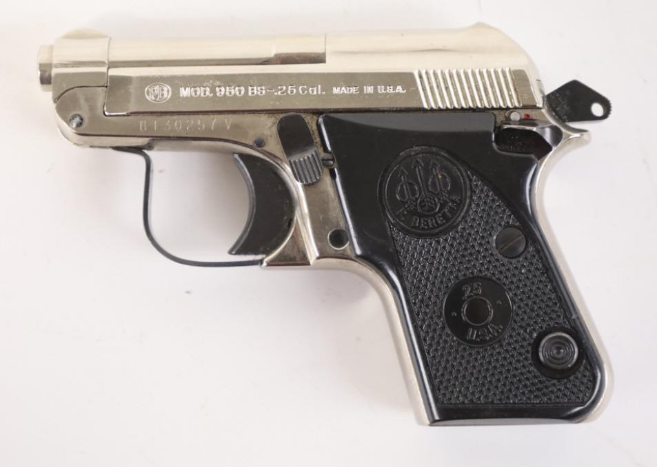 Beretta 950 BS .25 Cal. Semi-Automatic Pistol (#0732) on Jan 08, 2023 | Kraft Auction Service in IN