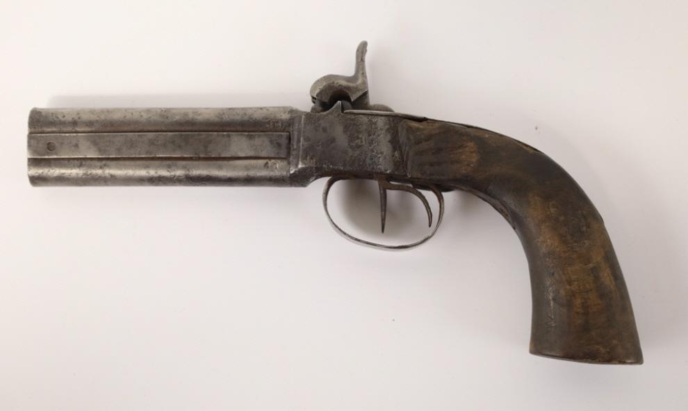 Antique European Percussion Over & Under Pistol (#0977) on Jan 08, 2023 ...