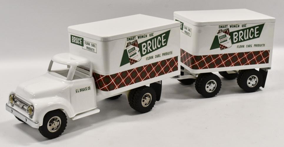 Tonka Desalle Bruce Floor Wax Truck W/ Pup Trailer