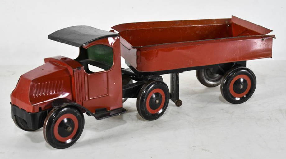 Original Chein Hercules Mack Truck w Dump Trailer (#6111) on Jan 20 ...