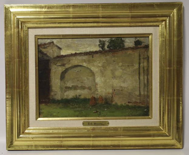 T.C. Steele "Munich Wall With Arch' Oil On Canvas (#4210) on Jan 07 ...