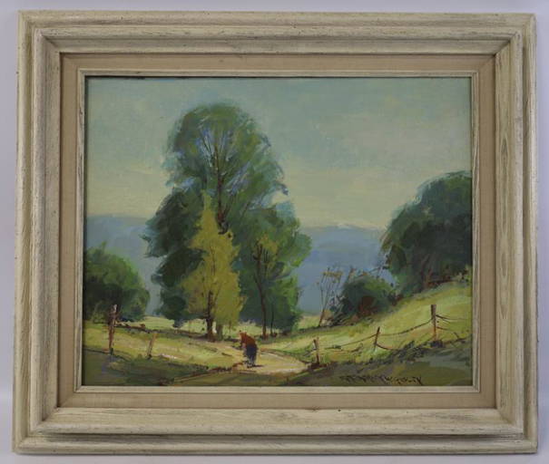 Frederick W. Rigley Brown County Oil On Canvas