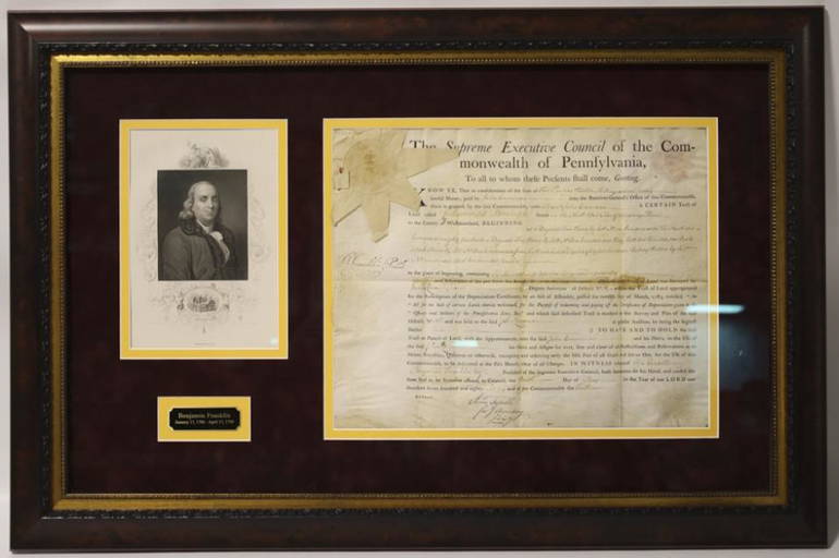 Benjamin Franklin Signed Document (#4396B) on Jan 07, 2023 | Kraft ...