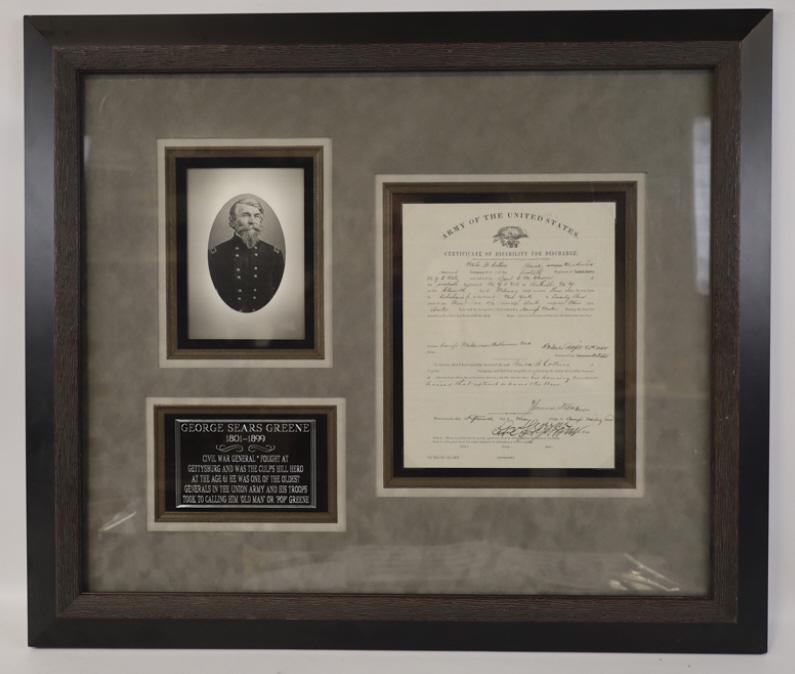 General George Sears Greene Signed Discharge Paper (#4399E) on Jan 07 ...