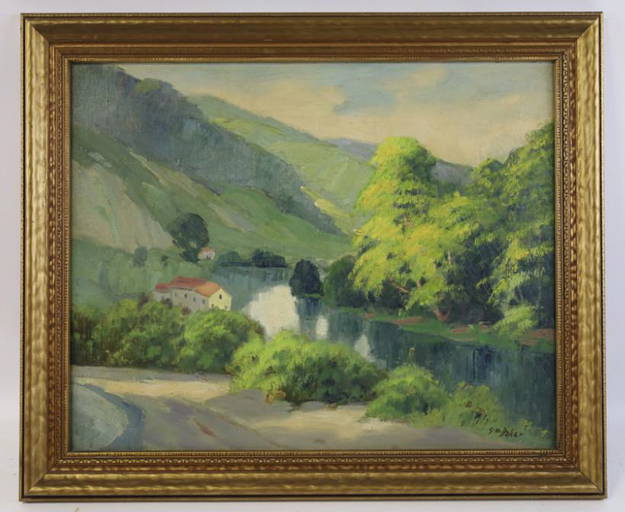 George H. Baker Big Sandy River Oil On Canvas (#4632) on Jan 07, 2023 ...