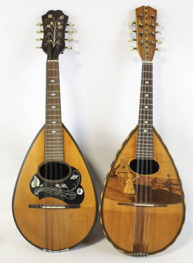Two Vintage Bowl Back Mandolins
