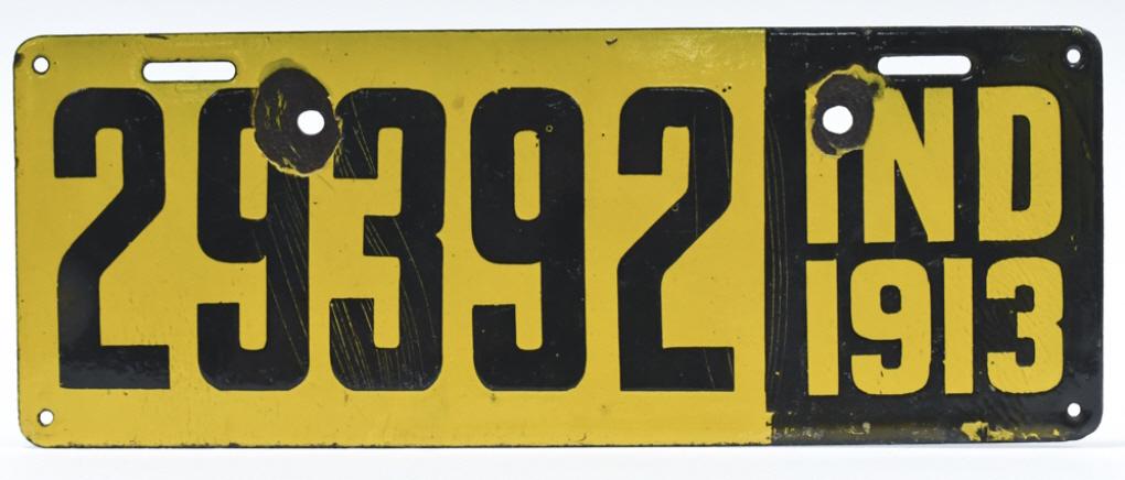 1913 Porcelain 5-Digit Indiana License Plate (#10083) on Jan 19, 2023 ...