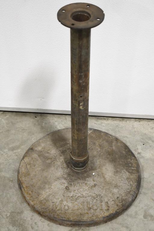 Vintage Mobiloil Gargoyle Cast Iron Curb Sign Base