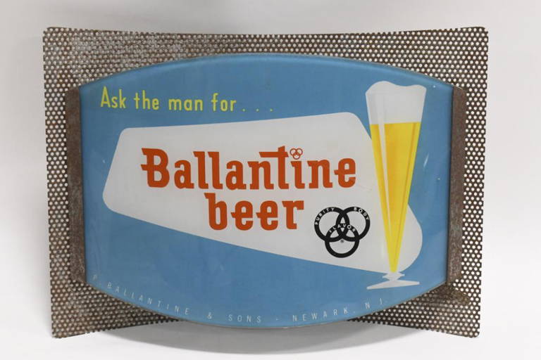 Vintage Ballantine Beer ROG Lighted Glass Sign (#10396) on Jan 19, 2023 ...