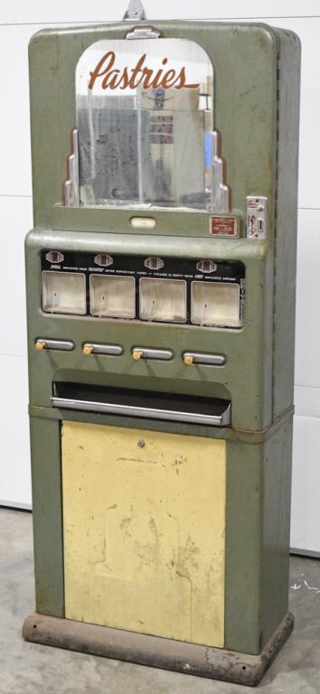 Vtg Art Deco Pastries Vending Machine By Stoner