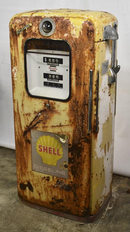 Unrestored Rapidayton Model 1510 Shell Gas Pump