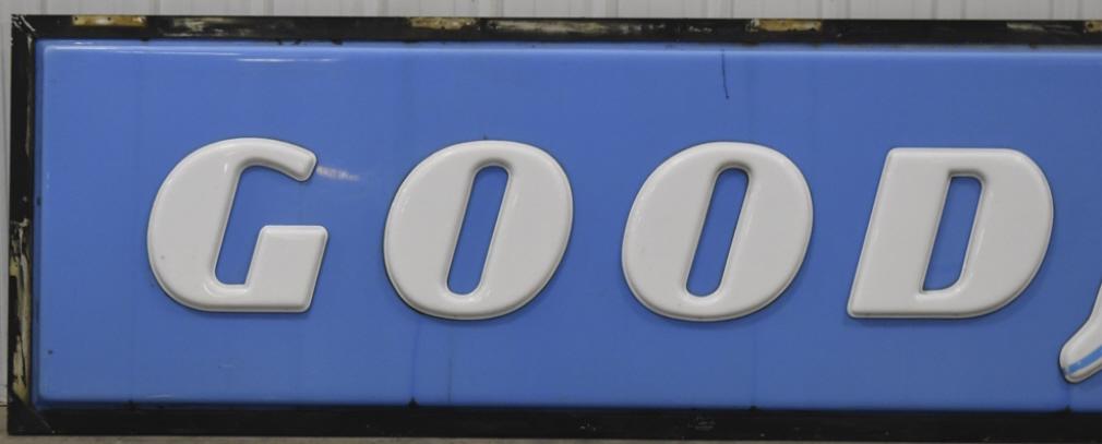 14ft Goodyear Tires Embossed Plastic Adv Sign
