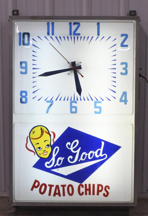 Giant Vintage So Good Potato Chips Lighted Clock (#8238) on Jan 22 ...