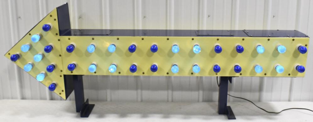 6ft Vintage Double Sided Lighted Chaser Arrow Sign (#8260) on Jan 22 ...