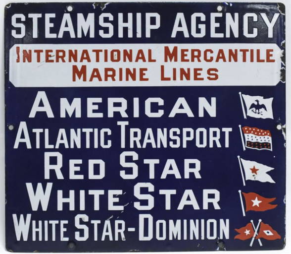 SSP Steamship Agency Mercantile Marine Lines Sign (#8298) on Jan 22 ...