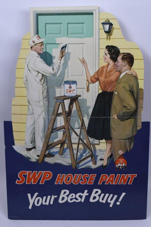 1950s Sherwin Williams Paints Swp Standee Sign