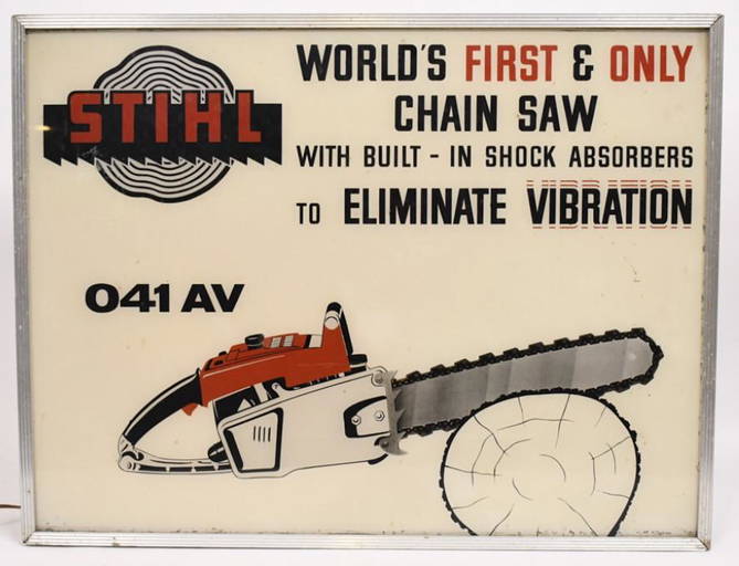 Vintage Stihl Chainsaws Dealer Lighted Motion Sign