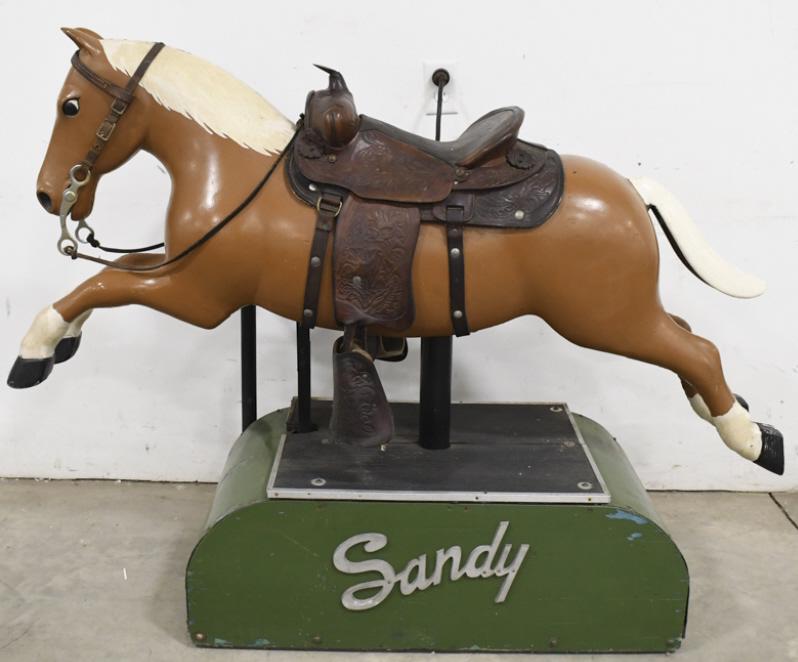 Vintage Coin Op. Sandy The Horse Kiddie Ride