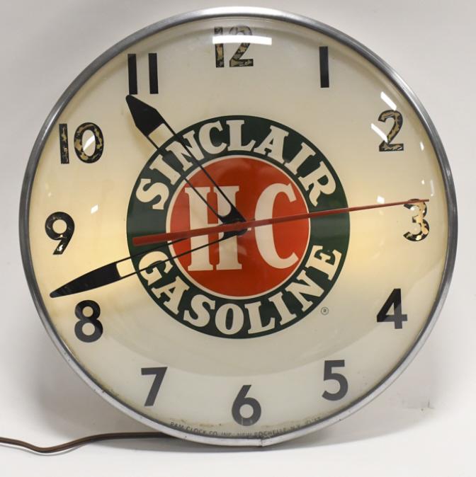 Vintage Hc Sinclair Gasoline Adv Pam Clock