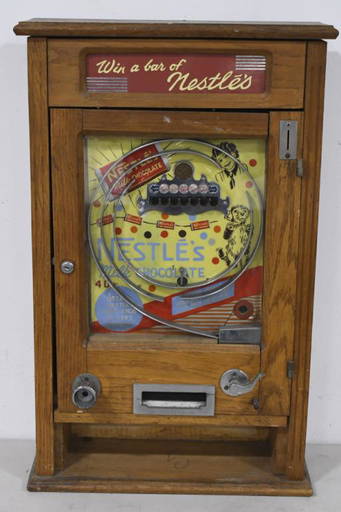 Vintage Nestle's Chocolate Penny Drop Arcade Game