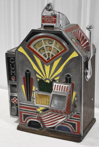 Jennings 1 Cent Little Duke Slot Machine w/ Gum Vendor (#8572) on Jan ...