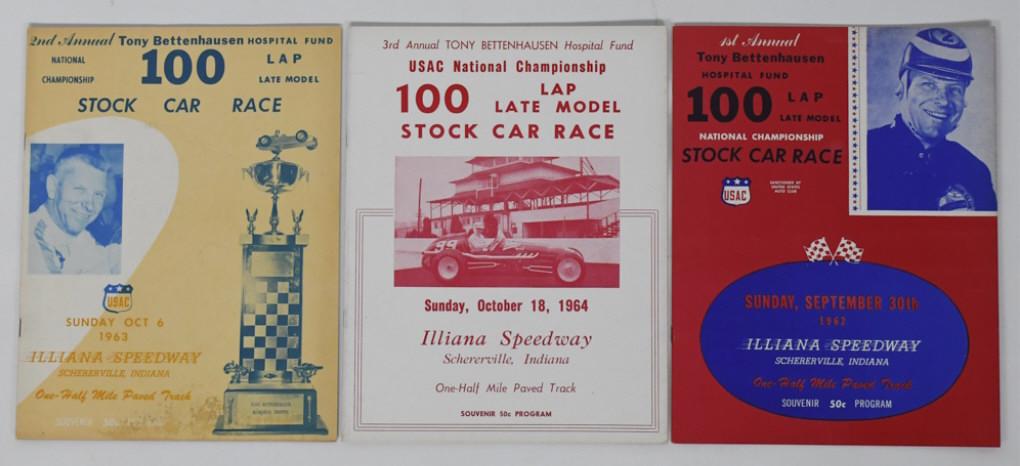 1960s Illiana Speedway Stock Car Racing Programs