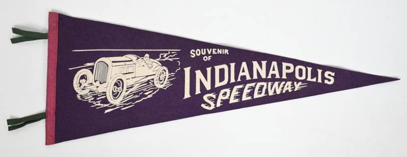 1940s Indianapolis Speedway Racing Pennant