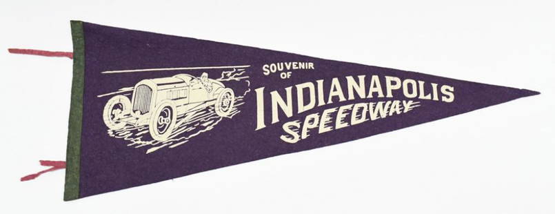 1940s Indianapolis Speedway Racing Pennant