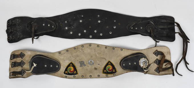Vintage Buco Custom Jeweled Leather Kidney Belt