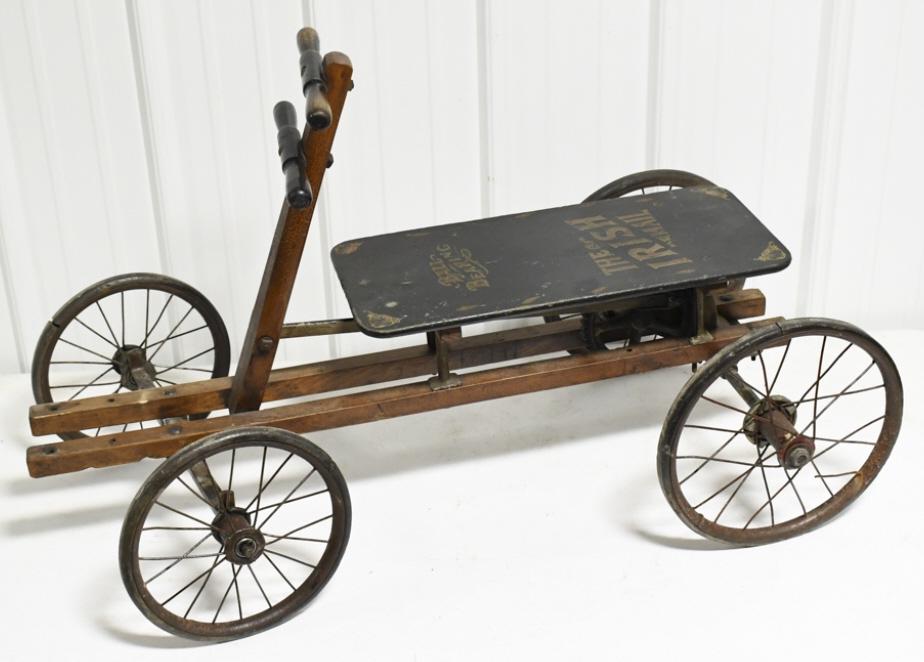 Antique Irish Mail Ball Bearing Hand Car / Cart