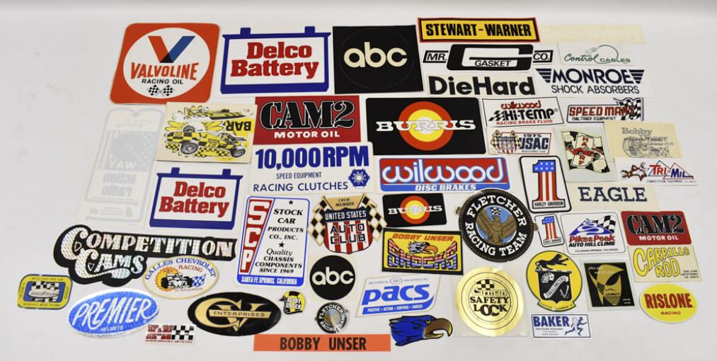 Lot Of Miscellaneous Racing Stickers - Bobby Unser (#7509) on Jan 21 ...