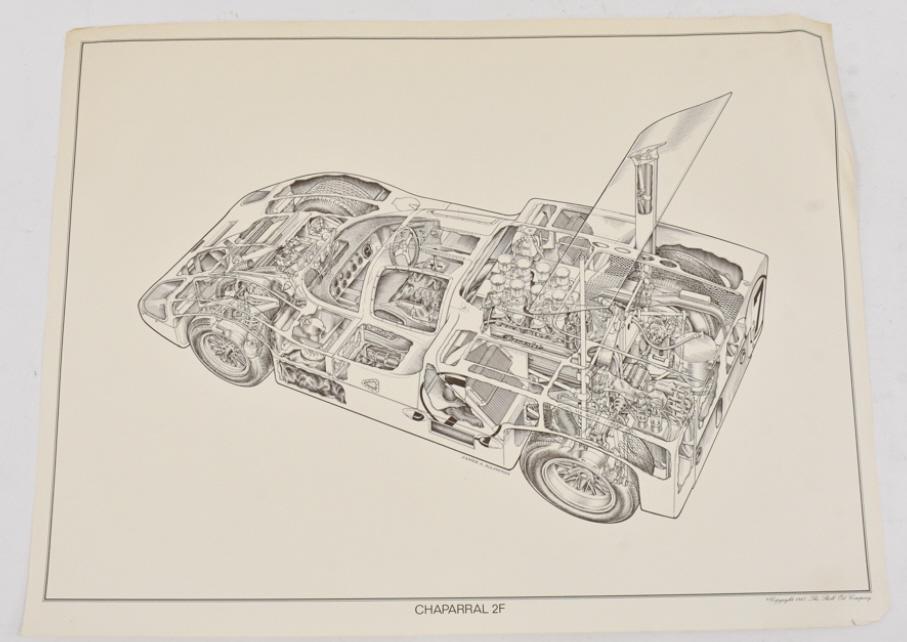 Chaparral 2F Cutaway Drawing by James Allington (#7560) on Jan 21, 2023 ...
