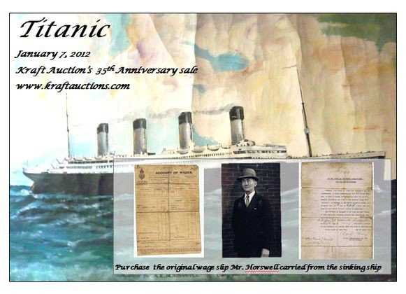Titanic Wage Slip Horswell Collection Oil Painti