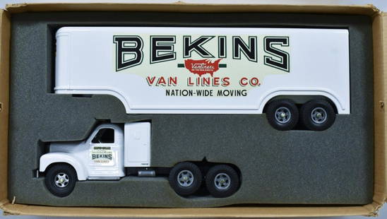Custom Tuffie Toys Bekins Van Linestruck & Trailer