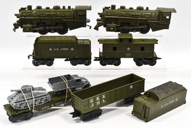 Vintage Marx U.s. Army Train Set W Engine & Tender