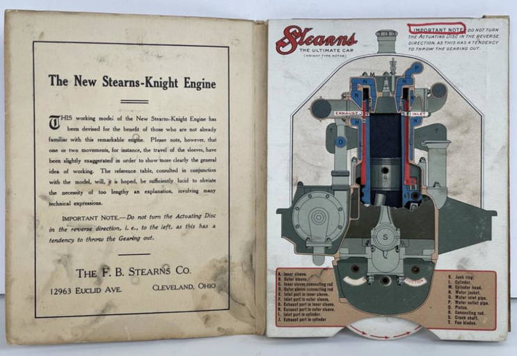 Early Stearns Knight Motor Working Model Display