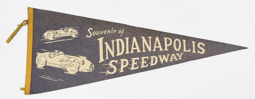 Vintage Indianapolis Speedway Racing Pennant