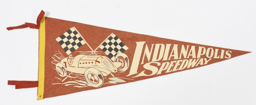 1940s Indianapolis Speedway Racing Pennant