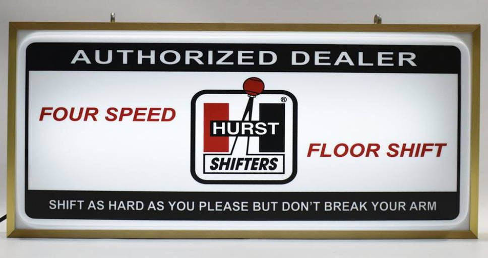 Hurst Floor Shift Dealer Lighted Fantasy Sign