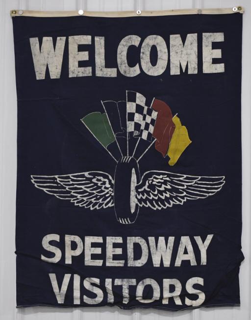 1950s 60s Indianapolis Motor Speedway Banner
