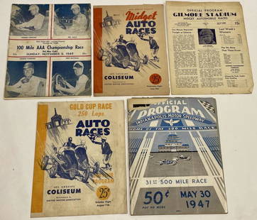 Lot Of 1940s Automotive Racing Programs