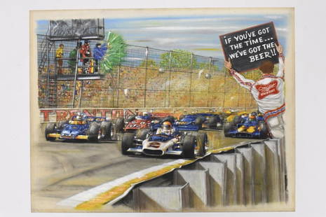 1992 Nascar Richard Petty Orig Art By Ron Burton