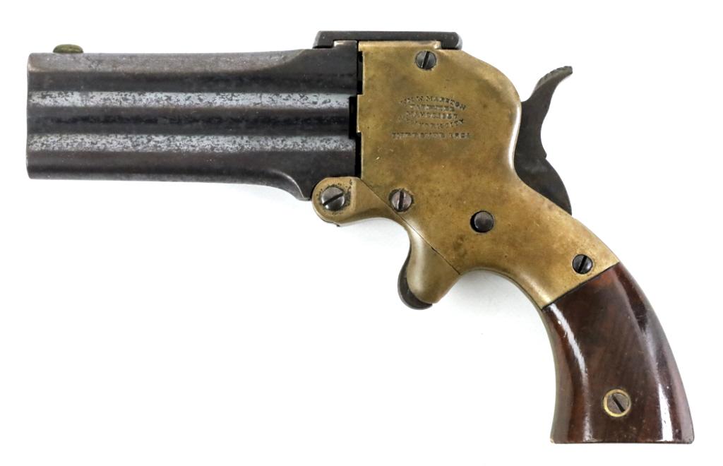 Antique Wm. W. Marston Triple Barrel Derringer Auction