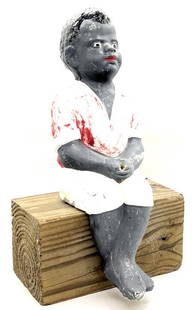 Little Black Sambo Concrete Lawn Statue