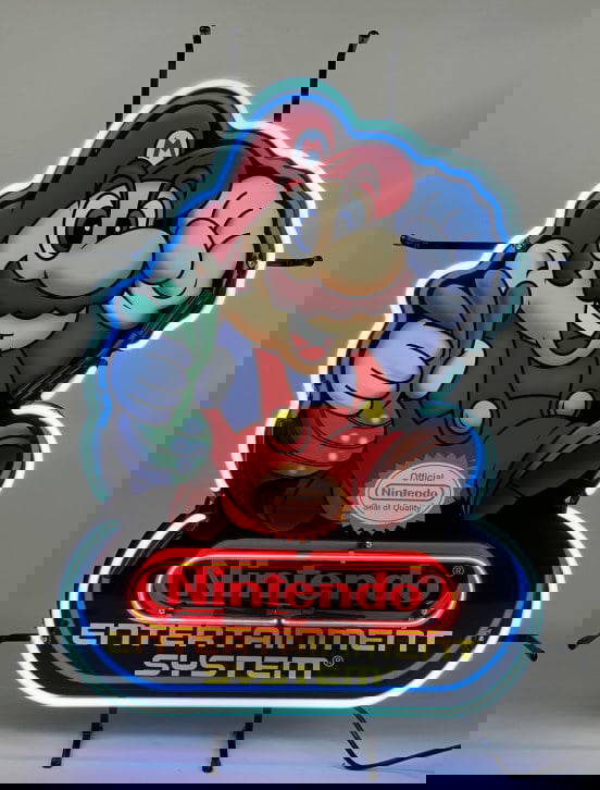 Nintendo Entertainment System Nes Mario Neon Sign Auction