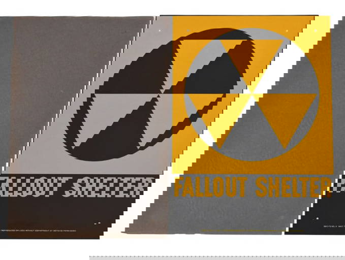 Vintage Sst Nuclear Fallout Shelter Dod Sign
